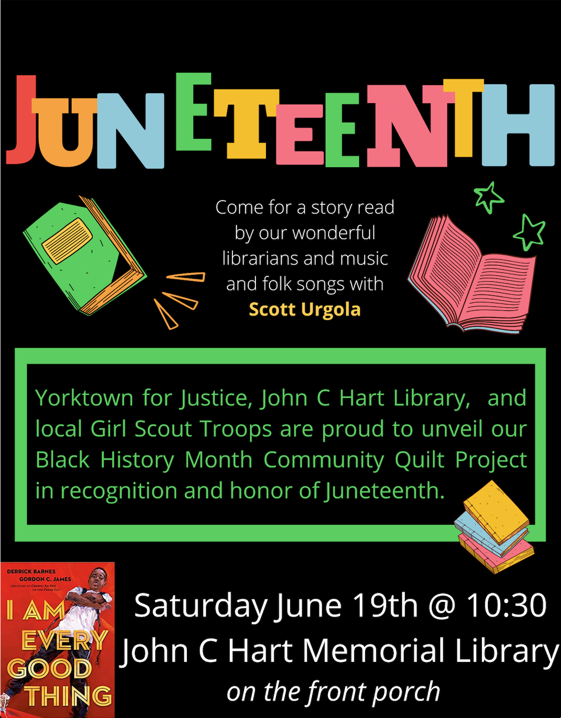 Juneteenth at the Hart Library – Yorktown for Justice